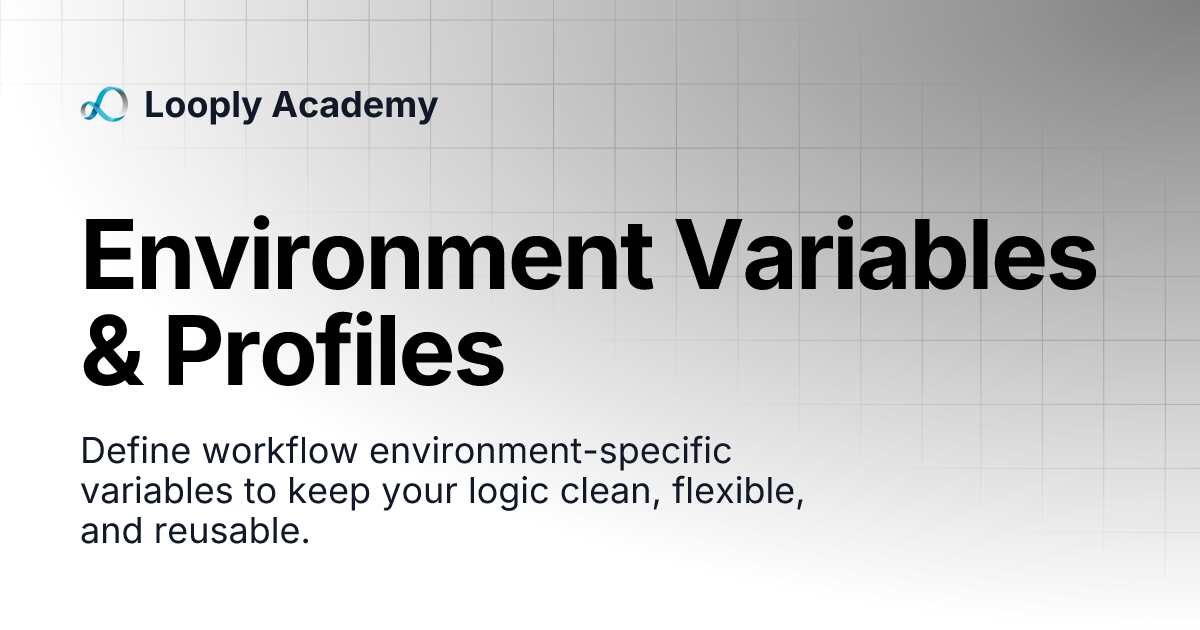 Environment Variables & Profiles | Looply Academy