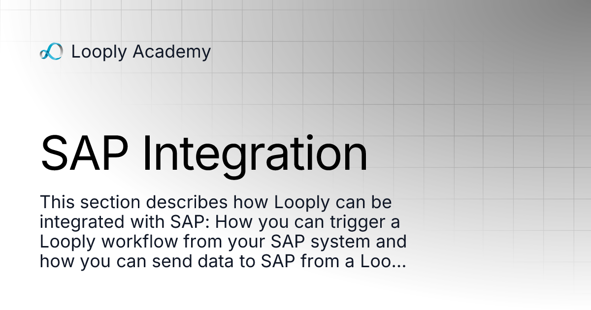 SAP Integration | Looply Academy